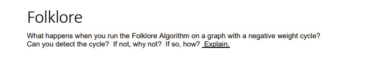 Solved FolkloreWhat happens when you run the Folklore | Chegg.com