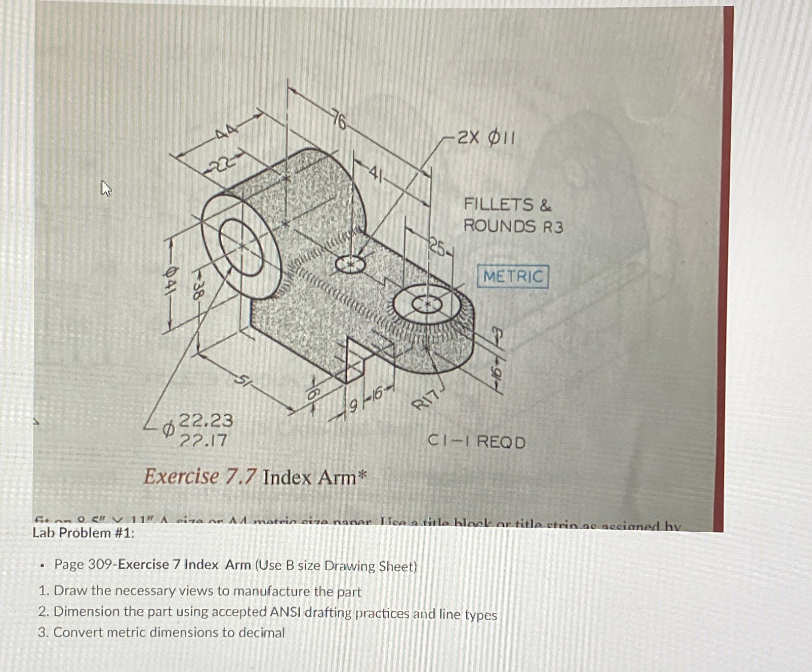 Solved Exercise 7.7 ﻿Index Arm*Lab Problem #1:Page | Chegg.com