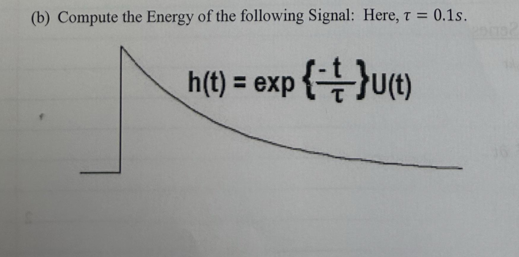 Solved (b) ﻿Compute the Energy of the following Signal: | Chegg.com
