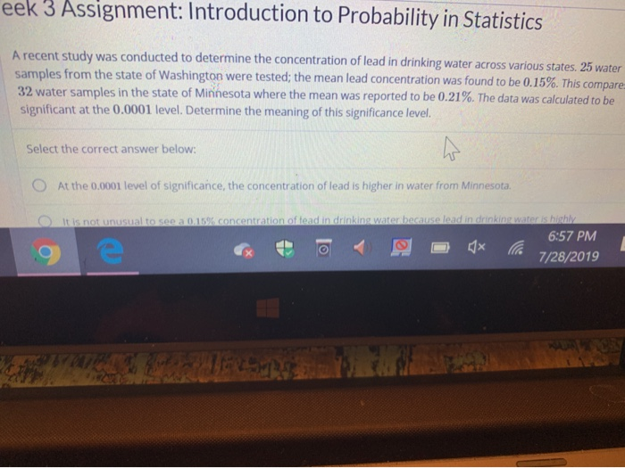 Solved eek 3 Assignment: Introduction to Probability in | Chegg.com