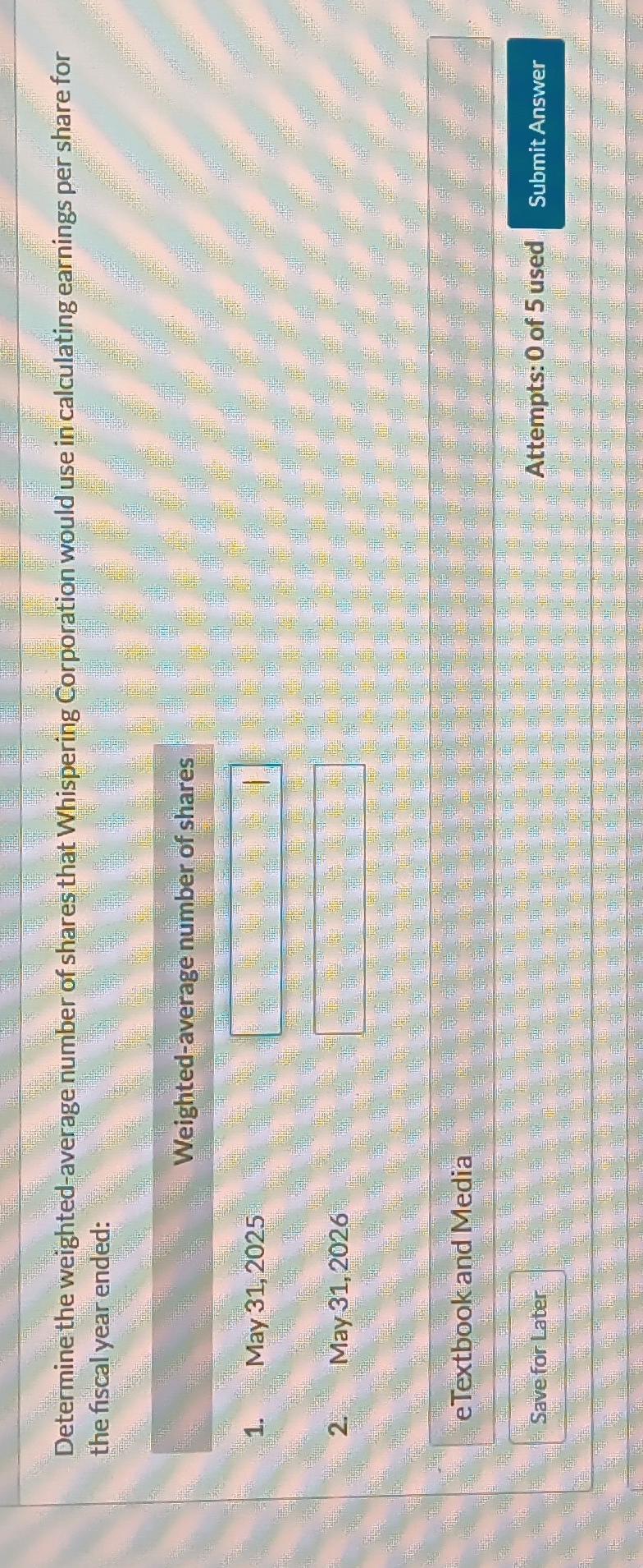 Solved Determine the weighted-average number of shares that | Chegg.com