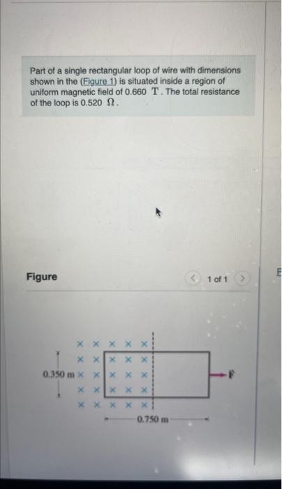 Solved Part of a single rectangular loop of wire with | Chegg.com