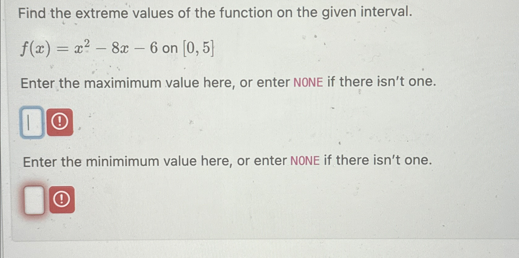 Solved Find the extreme values of the function on the given | Chegg.com