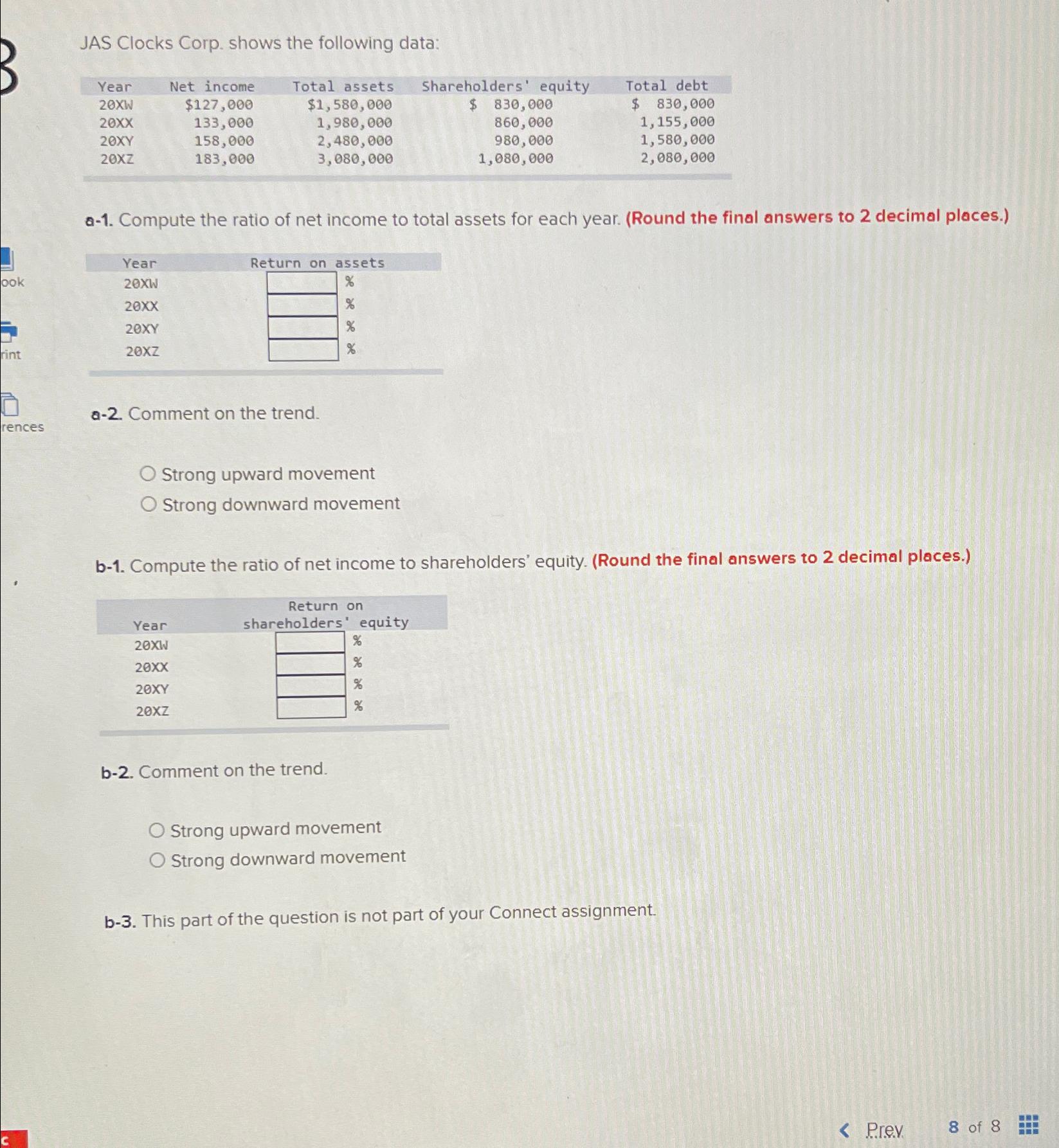 Solved JAS Clocks Corp. shows the following | Chegg.com