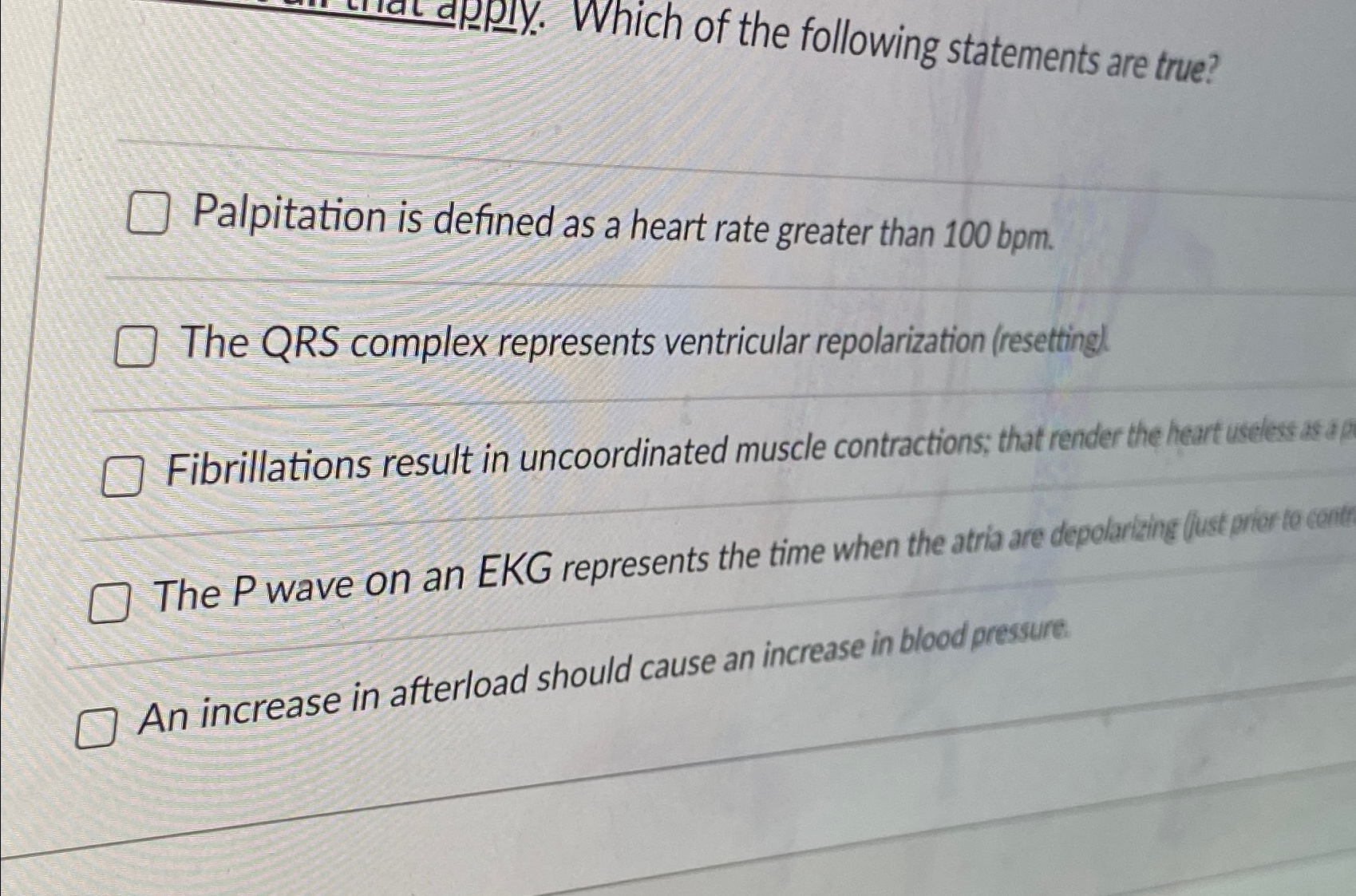 Solved Palpitation is defined as a heart rate greater than | Chegg.com