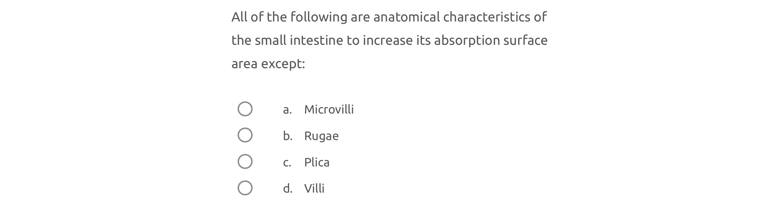 Solved All of the following are anatomical characteristics | Chegg.com