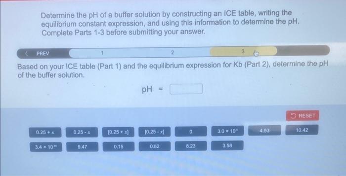 Determine the pH of a buffer solution by constructing | Chegg.com