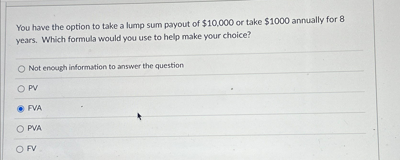 Solved You have the option to take a lump sum payout of | Chegg.com