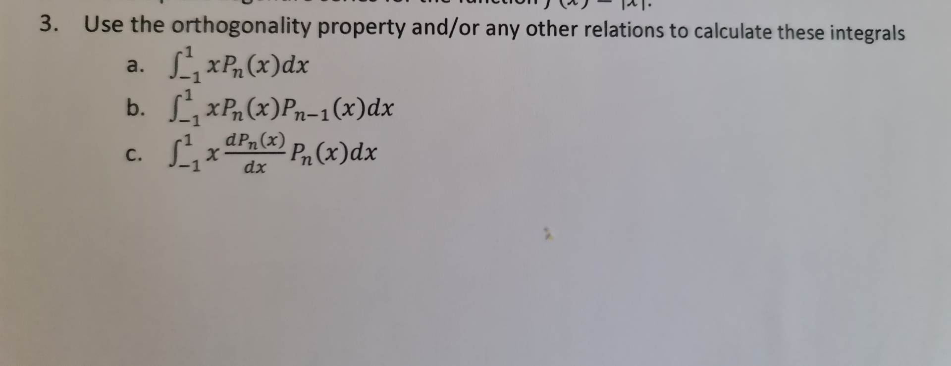 Solved Use the orthogonality property and/or any other | Chegg.com