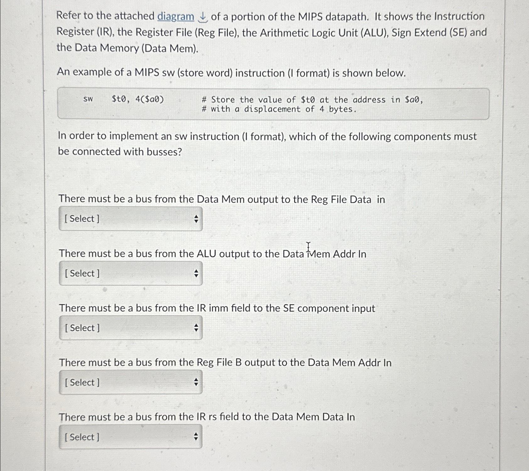 Solved Refer to the attached diagram darr of a portion of | Chegg.com