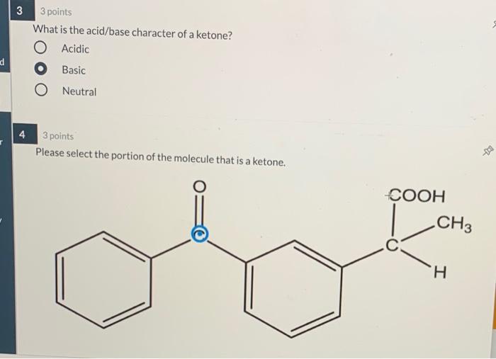 Solved What is the acid/base character of the functional | Chegg.com