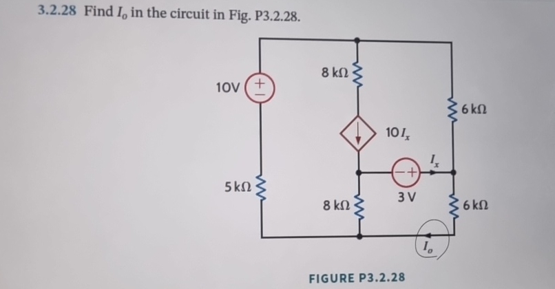 Solved 3 2 28 find I0 in The Circuit In Fig