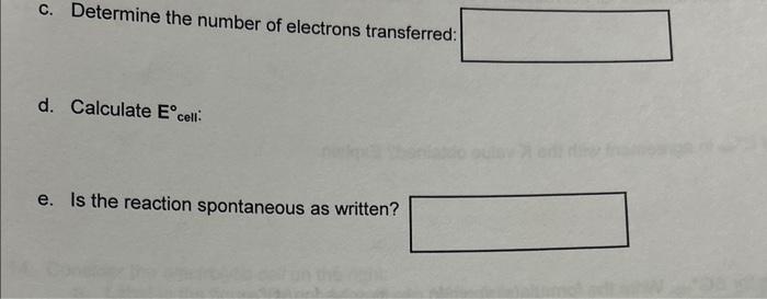 Solved 9. Given the cell notation (line notation) below: | Chegg.com