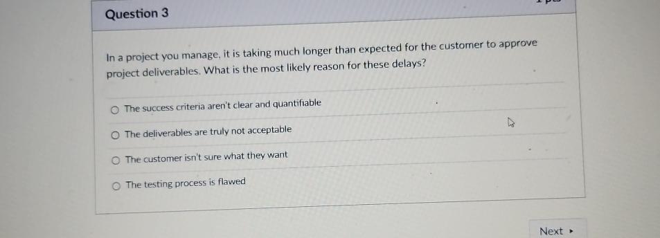Solved Question 3In a project you manage, it is taking much | Chegg.com