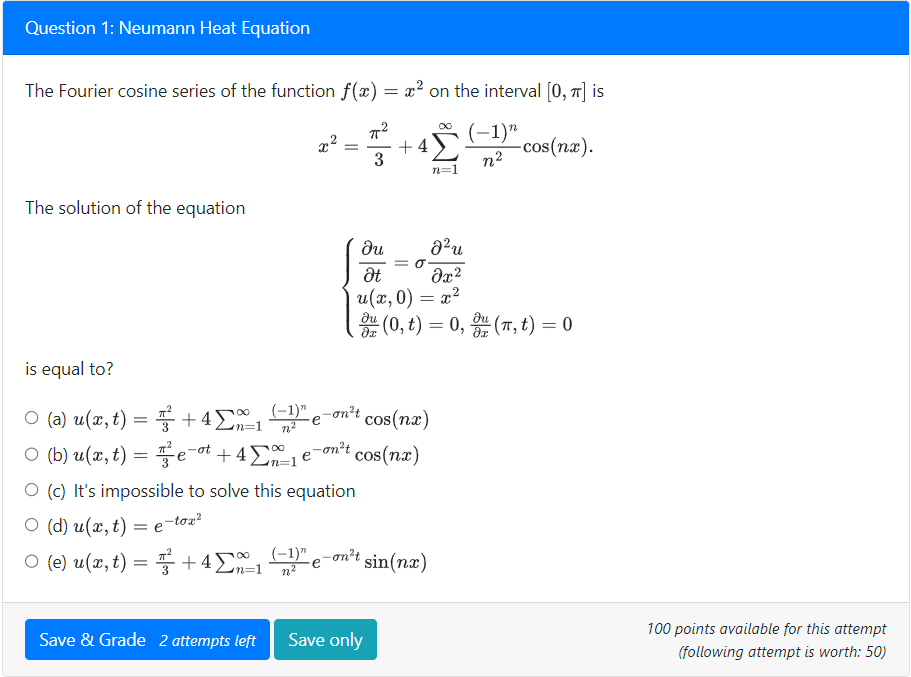 Solved Problem 4.2. ﻿Recall that the Fourier cosine series | Chegg.com