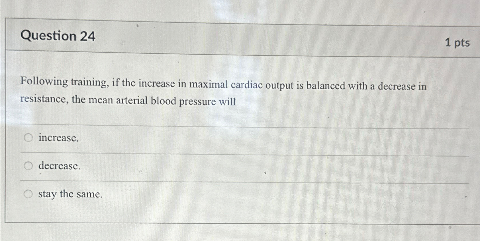 Solved Question 241ptsFollowing training, if the increase in | Chegg.com