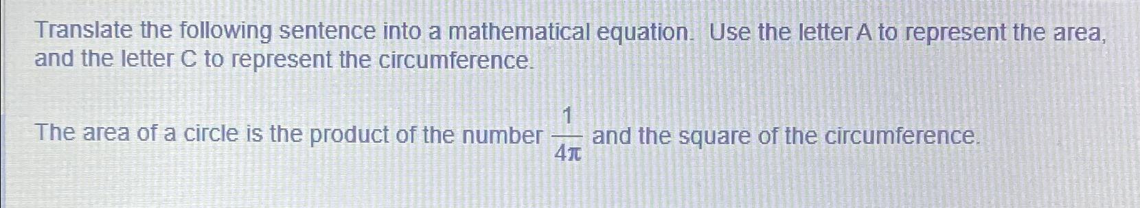 Solved Translate the following sentence into a mathematical | Chegg.com