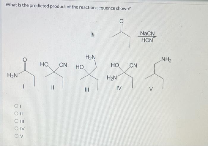Solved What is the predicted product of the reaction | Chegg.com