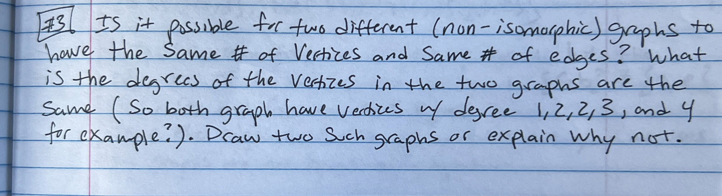Solved Is it possible for two different (non-isomarphic) | Chegg.com