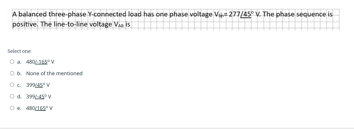 A balanced three-phase Y-connected load has one phase | Chegg.com