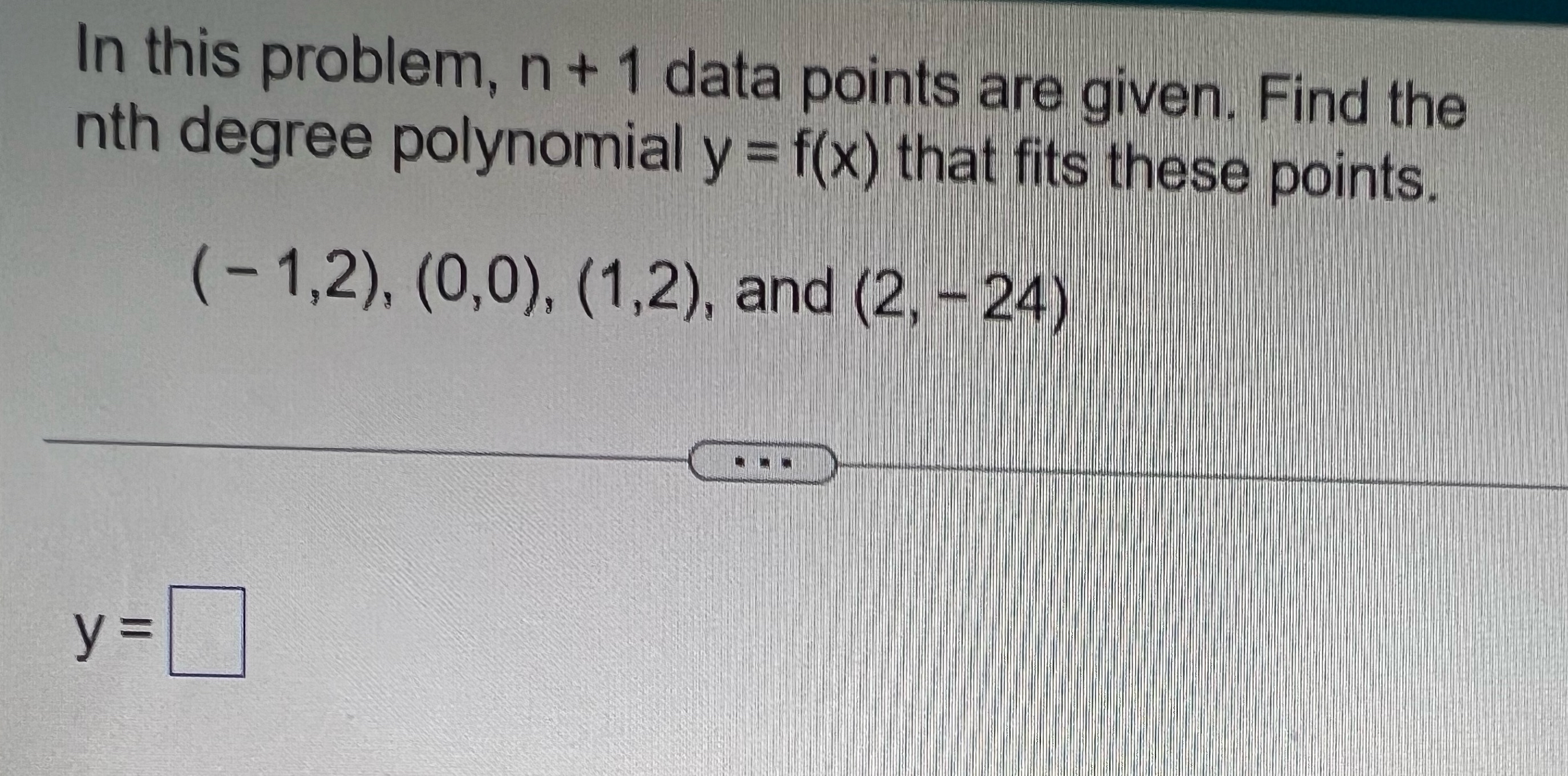 Solved In This Problem N1 ﻿data Points Are Given Find The 7259