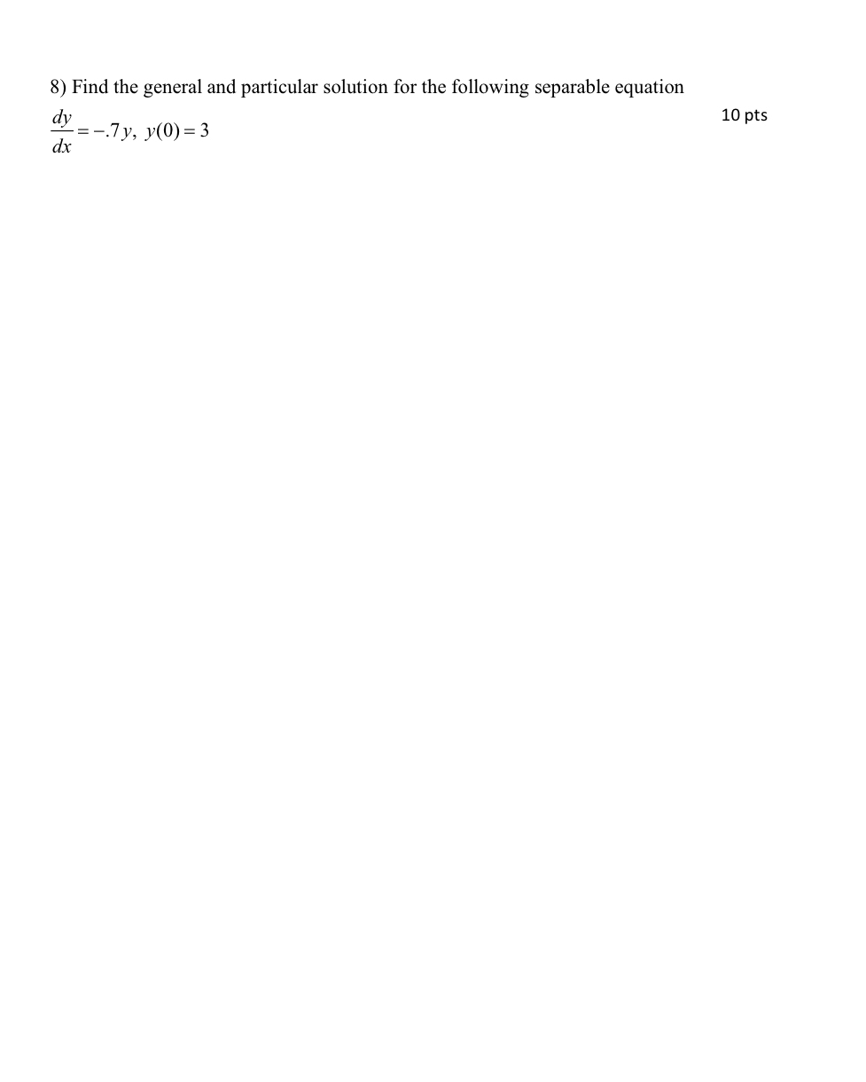 Solved Find the general and particular solution for the | Chegg.com