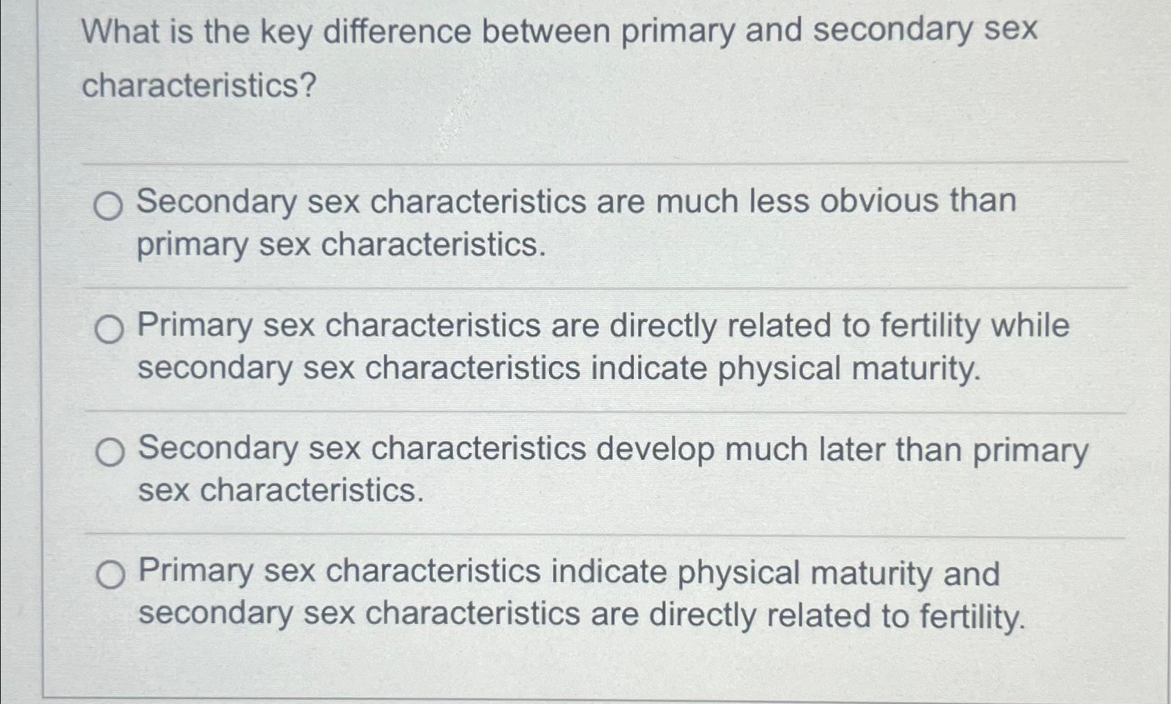 Solved What Is The Key Difference Between Primary And