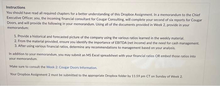 Instructions You should have read all required | Chegg.com