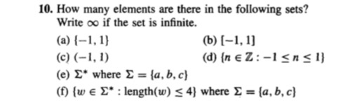 Solved 3. List five elements in each of the following sets. | Chegg.com