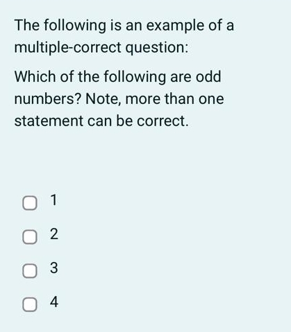 Solved The following is an example of a multiple-correct | Chegg.com
