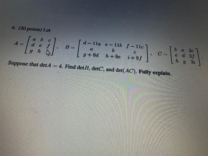 Solved 4. (20 points) Let | Chegg.com Solved 4. (20 points) Let | Chegg.com