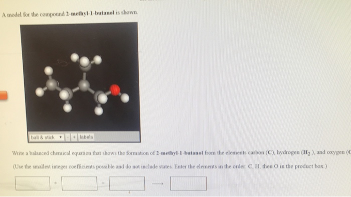 Solved A model for the compound butane is shown ball & stick | Chegg.com