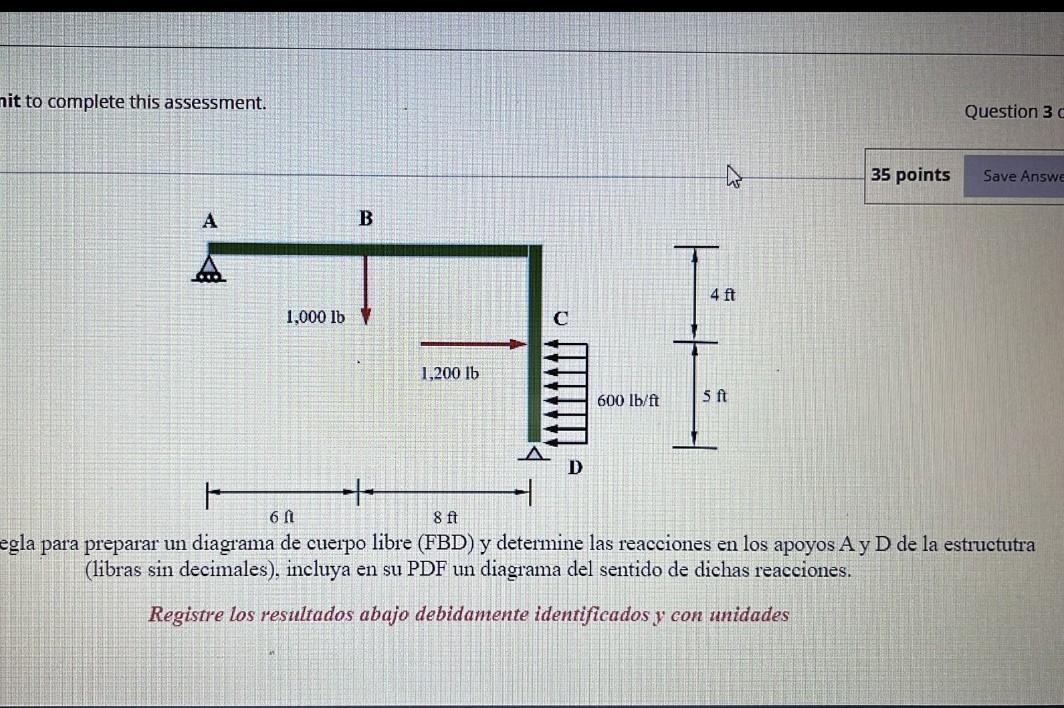 Solved Use a ruler to prepare a free body diagram (FBD) and | Chegg.com