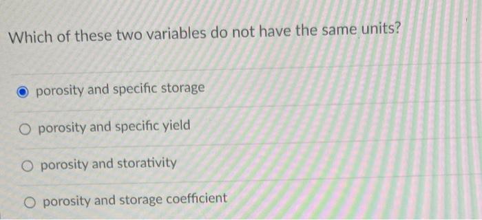 Solved Which of these two variables do not have the same | Chegg.com