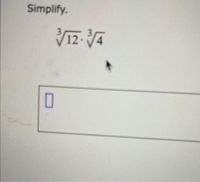 Solved Simplify. 312⋅34 | Chegg.com