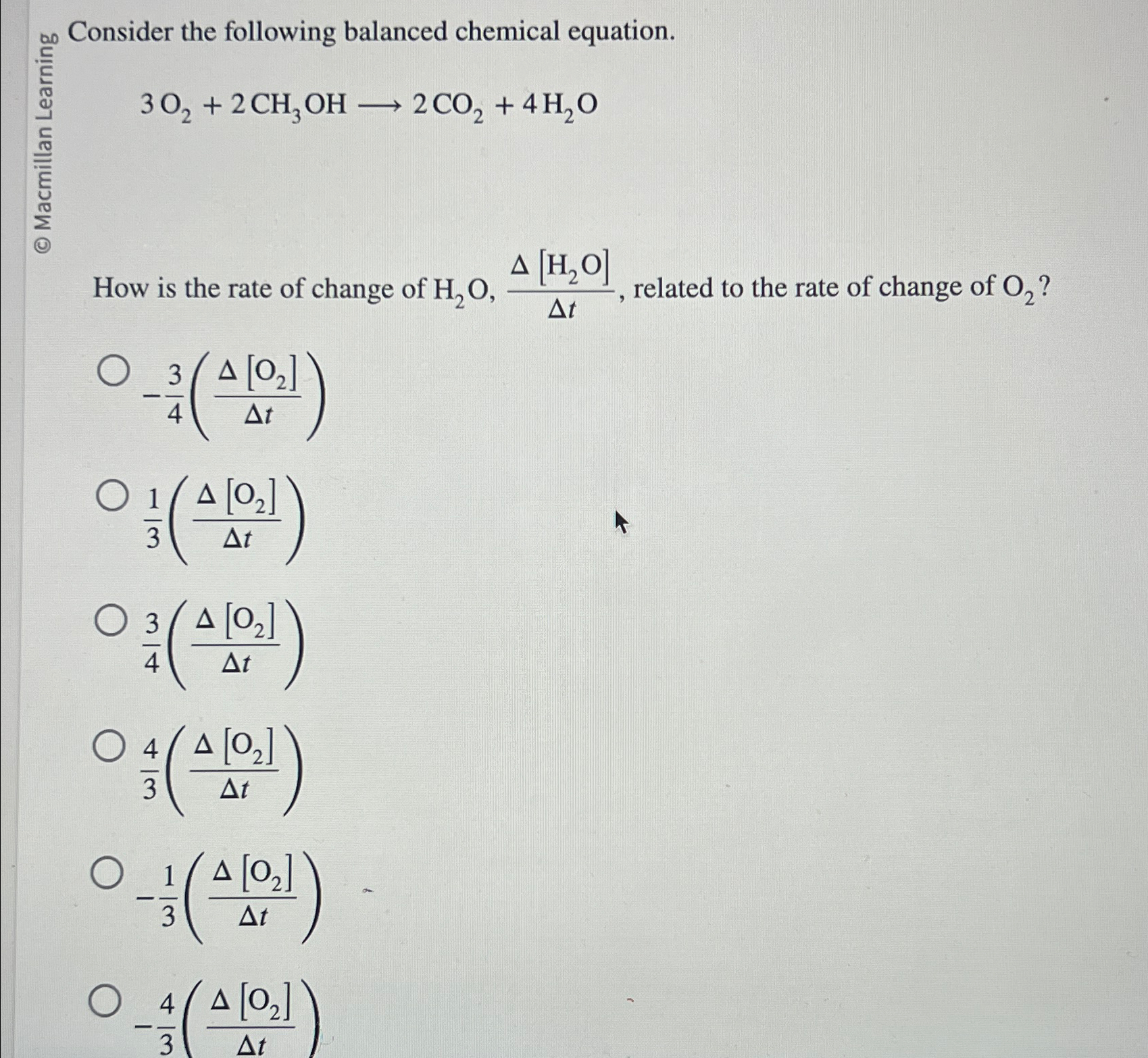 Solved Consider the following balanced chemical | Chegg.com