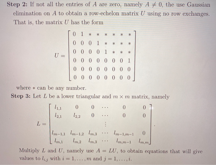 Solved In this problem we investigate and use the LU | Chegg.com