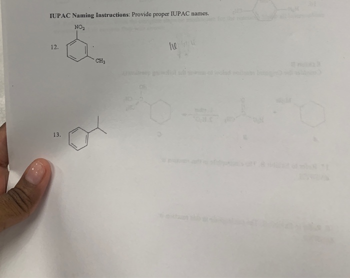 Solved IUPAC Naming Instructions: Provide proper IUPAC names | Chegg.com