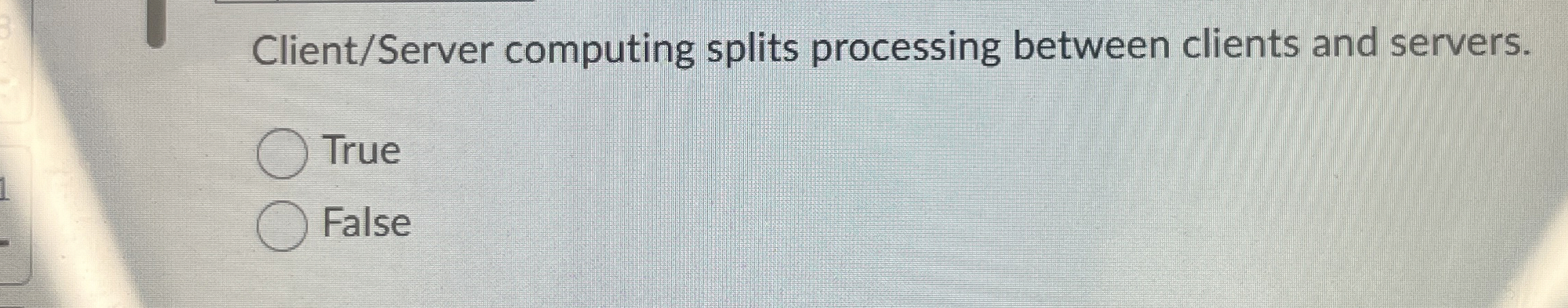 Solved Client/Server computing splits processing between | Chegg.com