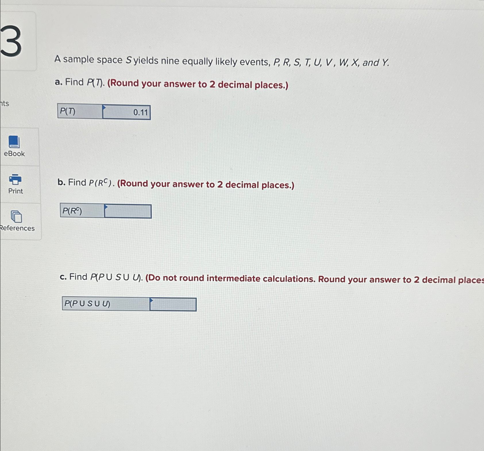 Solved A sample space S ﻿yields nine equally likely events, | Chegg.com
