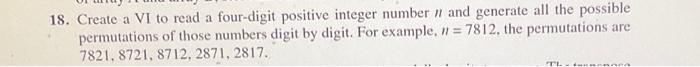 Solved 18. Create a VI to read a four-digit positive integer | Chegg.com