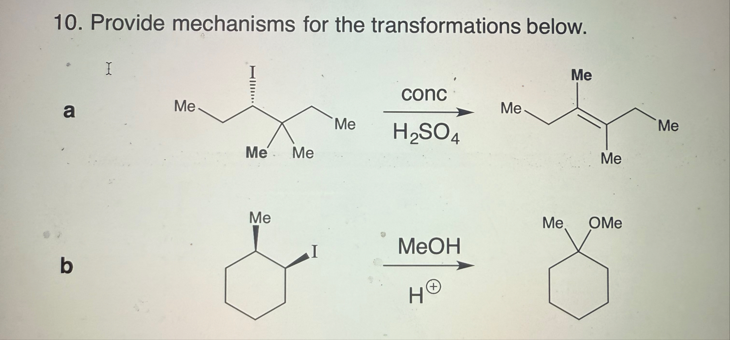 Solved Provide mechanisms for the transformations below. | Chegg.com