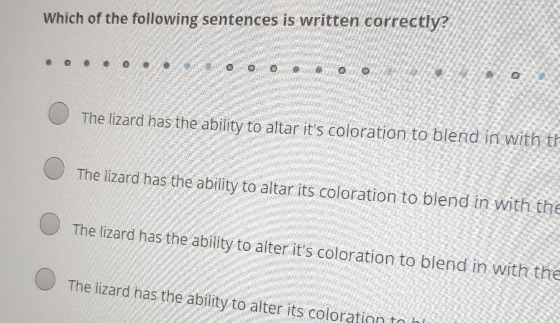 Solved Which of the following sentences is written | Chegg.com