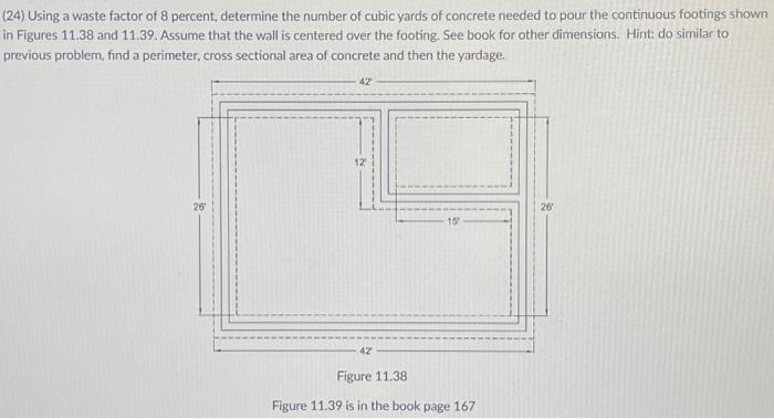 (21) Using a waste factor of 7 percent, determine the | Chegg.com