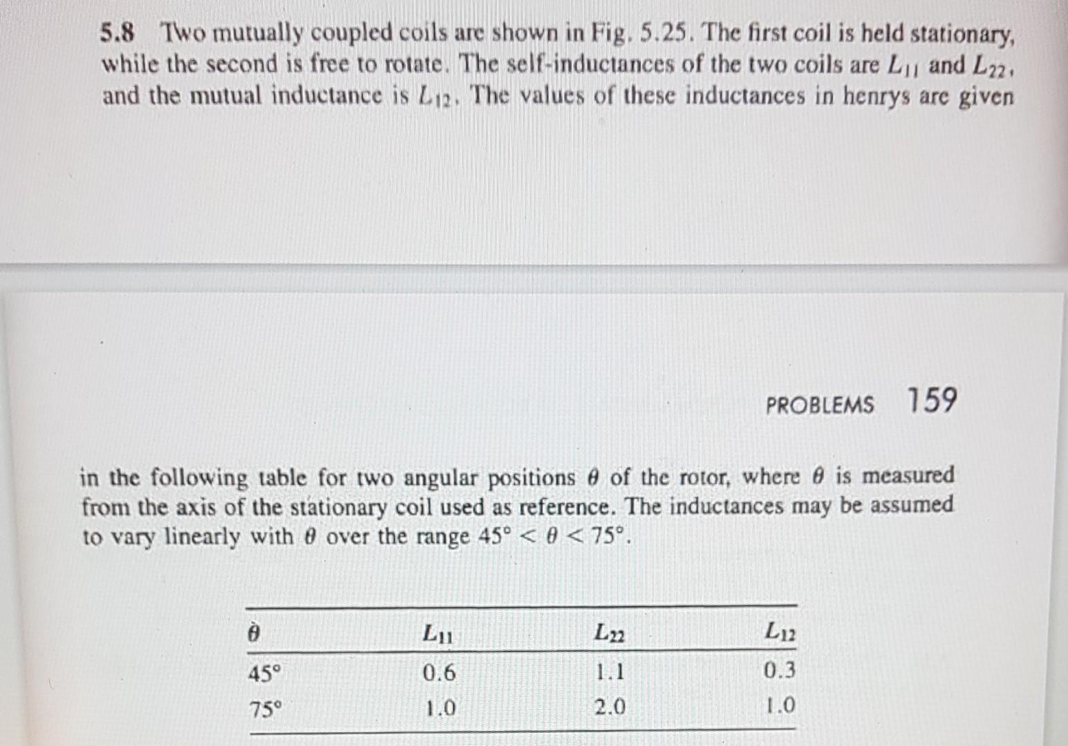 Solved 5.8 Two mutually coupled coils are shown in Fig. | Chegg.com