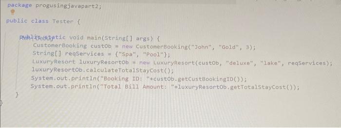 Solved Question 2: Object Oriented Programming: Marks] | Chegg.com