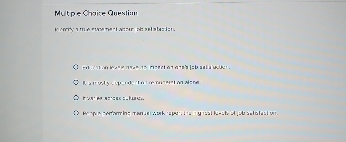 Solved Multiple Choice QuestionIdentify a true statement | Chegg.com