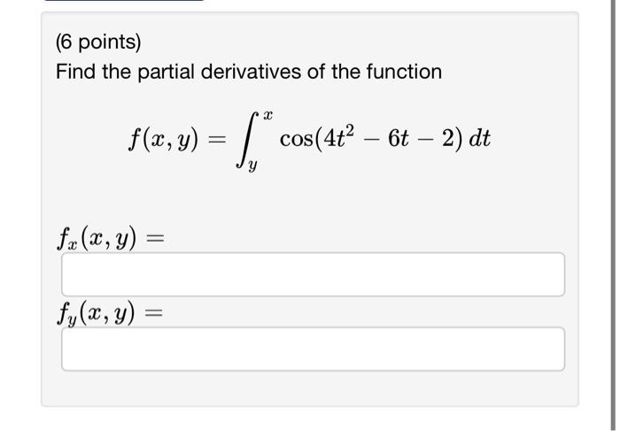 Solved Find the partial derivatives of the function | Chegg.com