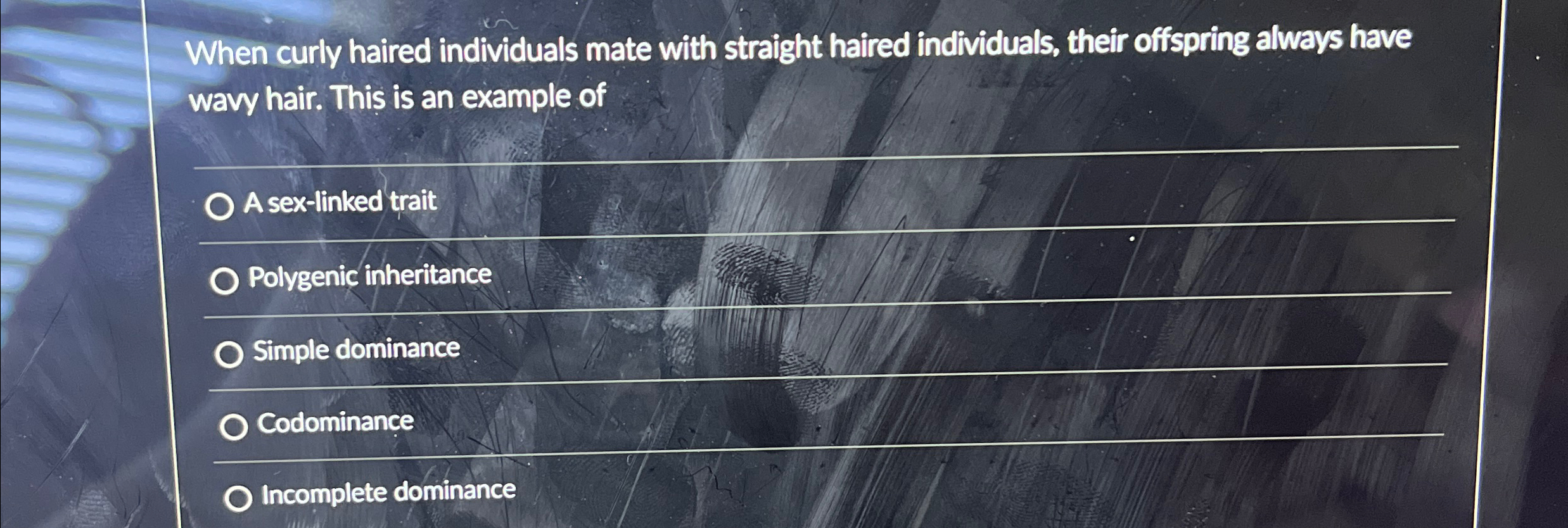 Solved When curly haired individuals mate with straight | Chegg.com