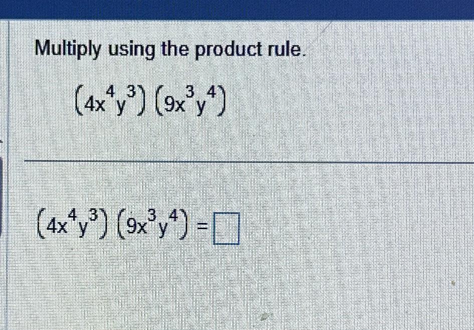 Solved Multiply using the product | Chegg.com